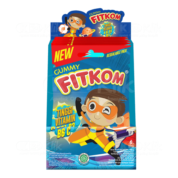 Jual Fitkom Gummy Multivitamin 21g Sach (per Pcs) | Shopee Indonesia
