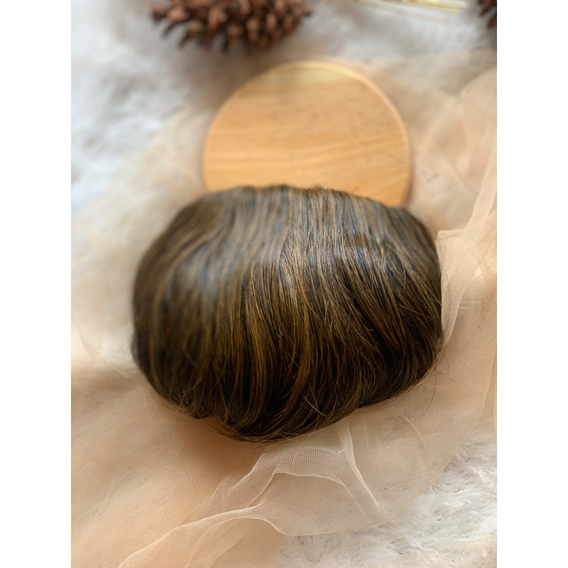 Jual Sanggul Polosan rambut premium halus/ sirkam polos /Karet ulir ...