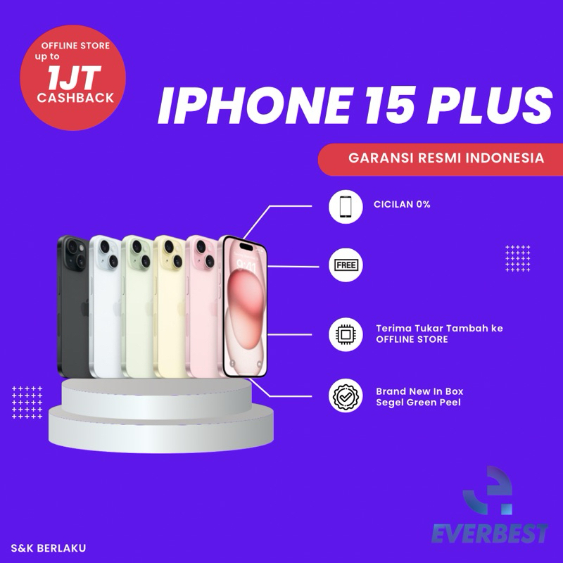 Jual IPHN 15 PLUS NEW GARANSI RESMI (128GB, 256GB, 512GB) | Shopee ...