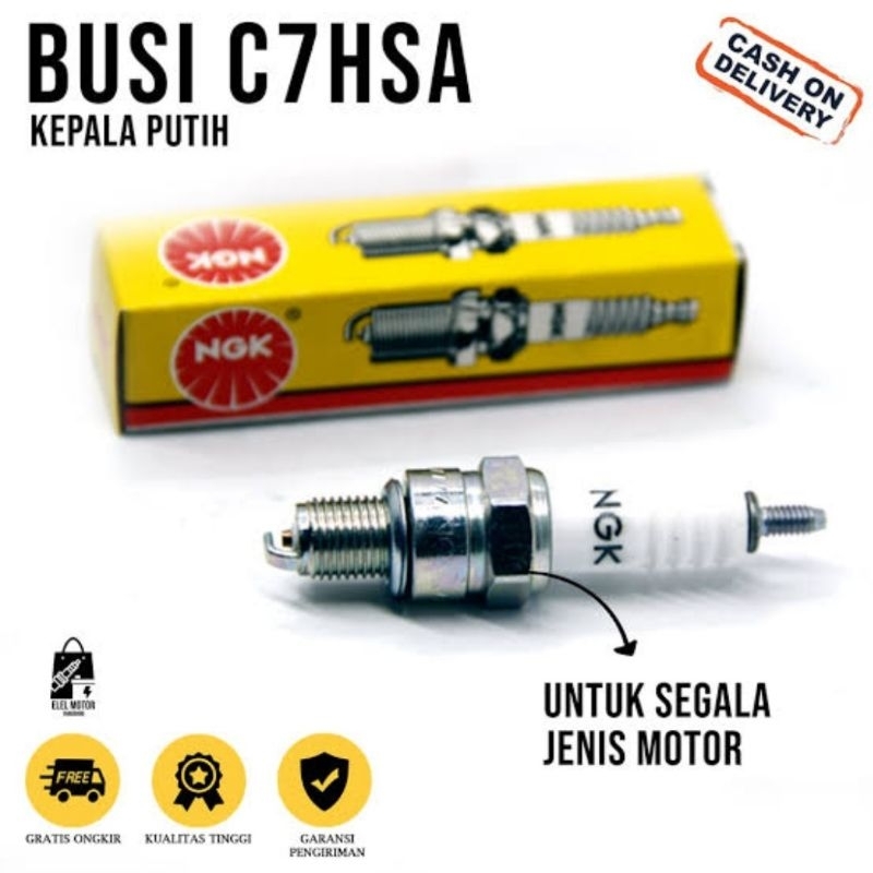 Jual BUSI NGK C7HSA original 100% motor jupiter supra vega smash | Shopee Indonesia