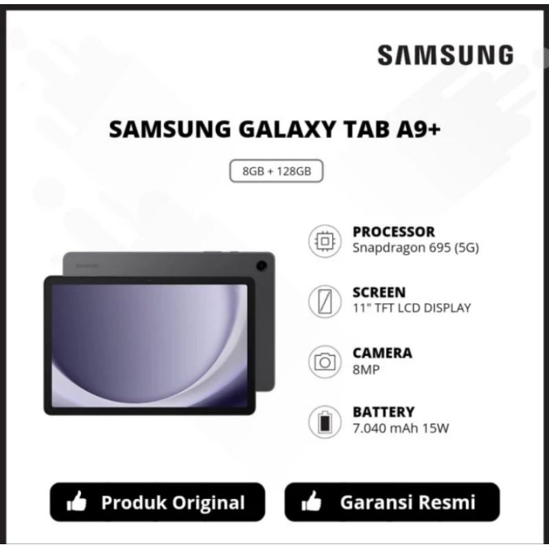 Jual Samsung Galaxy Tab A9 Plus 5G (8/128GB) Garansi Resmi SEIN | Shopee Indonesia
