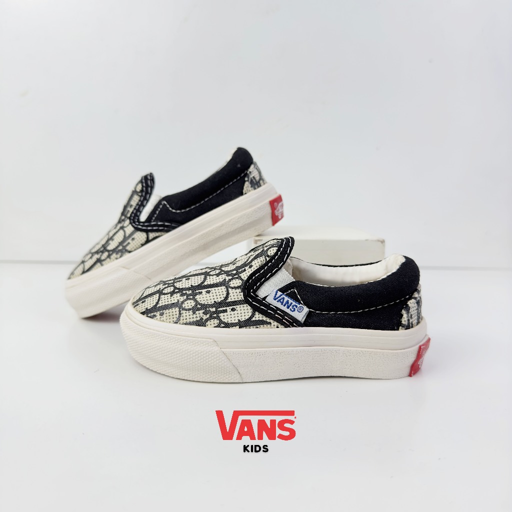Jual Sepatu Anak Vans Slipon D10R Black Sablon Anak Laki Laki dan Anak ...