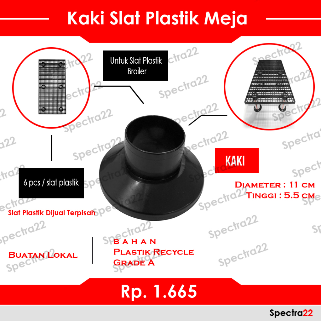 Jual Kaki Slat Plastik Meja Lantai Pijakan Kandang Alat Ternak Ayam ...