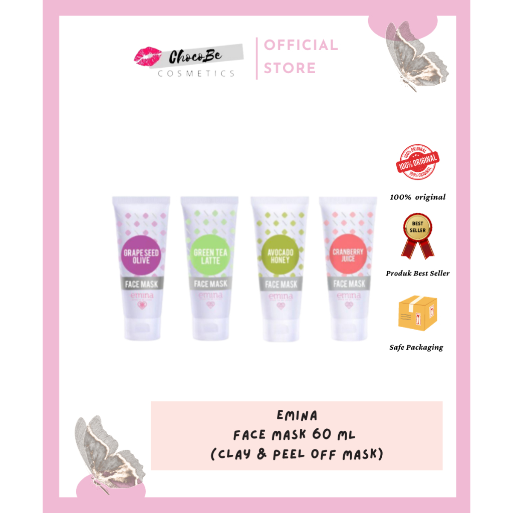Jual Emina Face Mask 60 mL (Clay & Peel Off Mask) | Shopee Indonesia