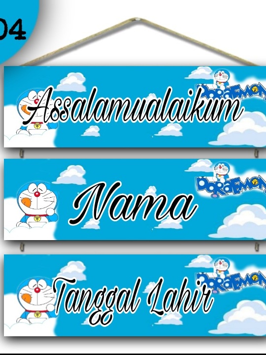 Jual Hiasan Dekorasi Dinding Rumah 3 Susun Castem Nama - Pajangan ...