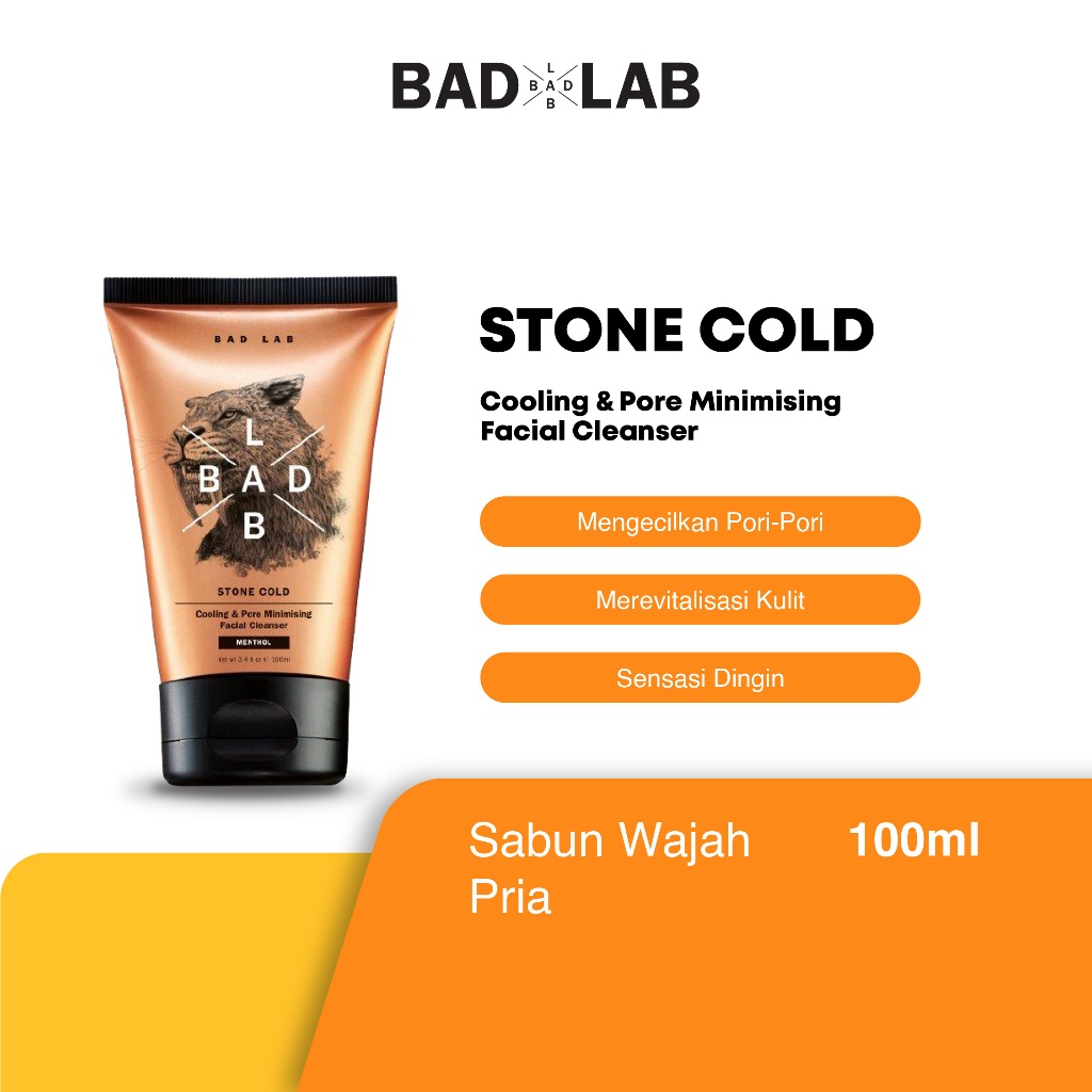 Jual BAD LAB Stone Cold Cooling & Pore Minimising Facial Wash 100ml ...