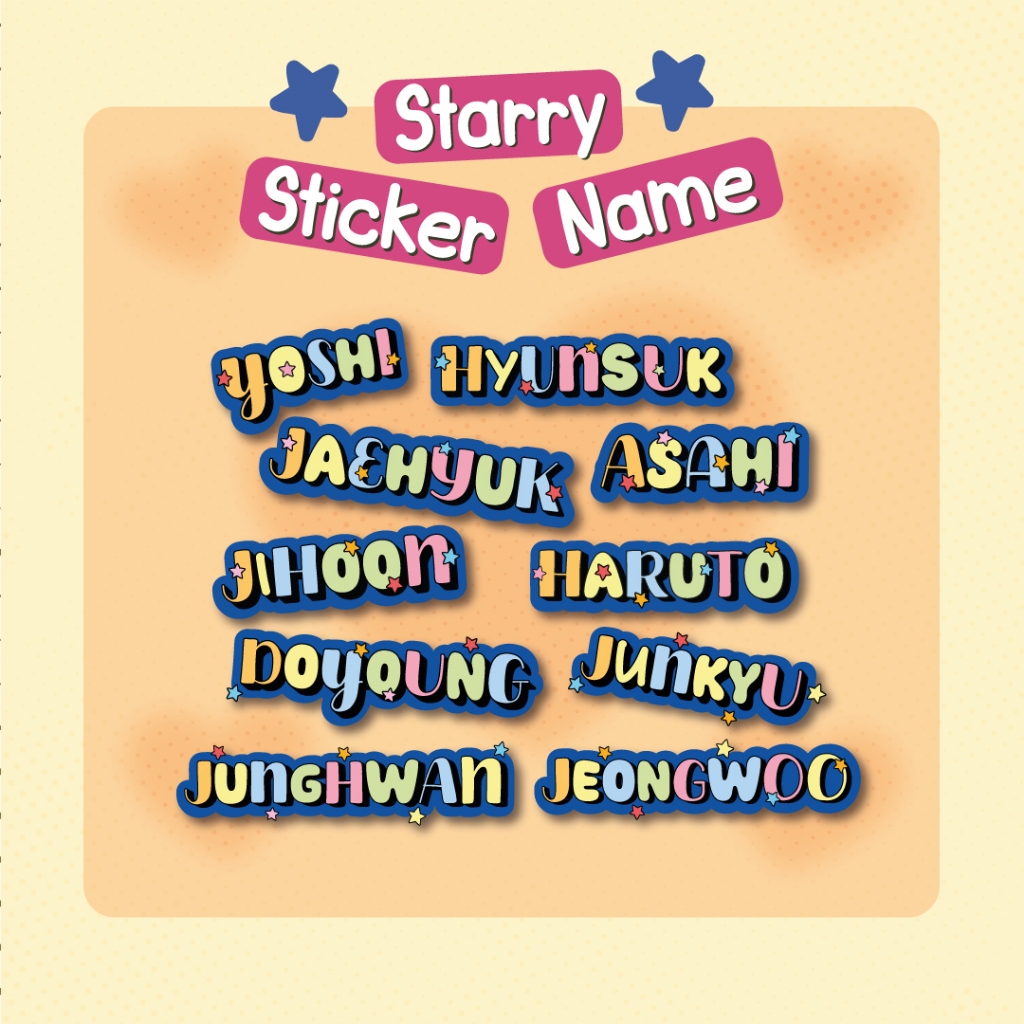 Jual STARRY GLITTER STICKER NAME TREASURE | Shopee Indonesia