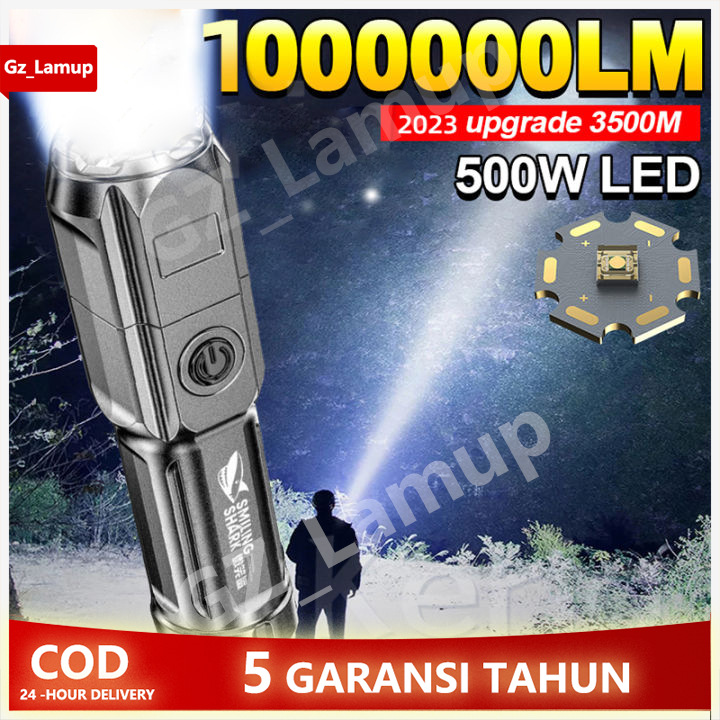 Jual 1000000 Lumens Jarak Jauh Senter Super Terang Waterproof Zoom ...