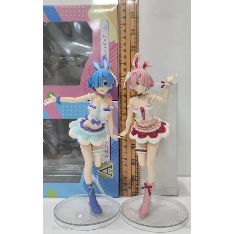 Jual action figure re zero kara rem dan ram rabbit set isi 2 | Shopee ...