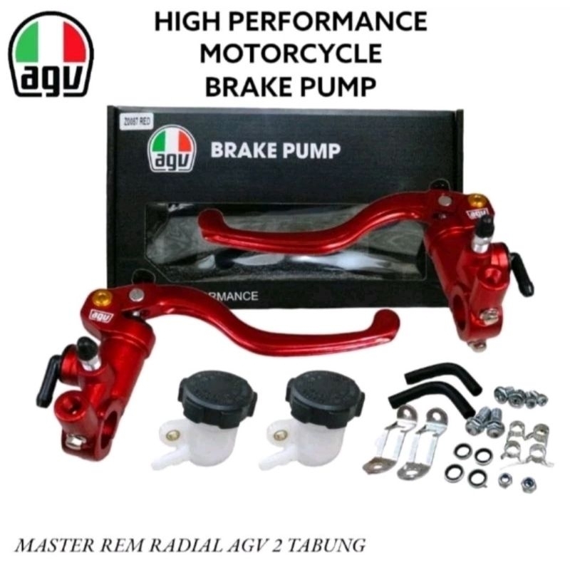 Jual MASTER REM AGV RADIAL CNC 2 TABUNG MINYAK REM SET UNIVERSAL PCX 150 PCX 160 NMAX NEW OLD ...