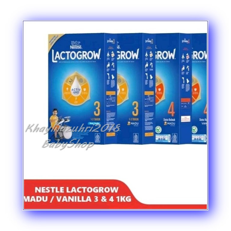 Jual LACTOGROW 3 VANILA/MADU 1KG | LACTOGROW 4 1KG | Shopee Indonesia