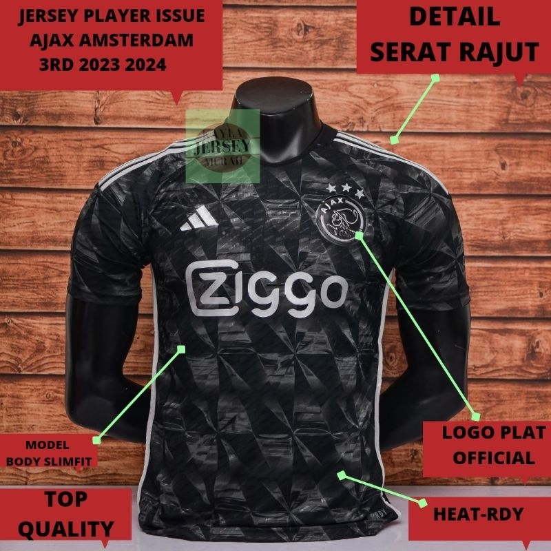 Jual JERSEY BOLA PLAYER ISSUE AJAX AMSTERDAM 3RD 2023 2024 TOP QUALITY | Shopee Indonesia