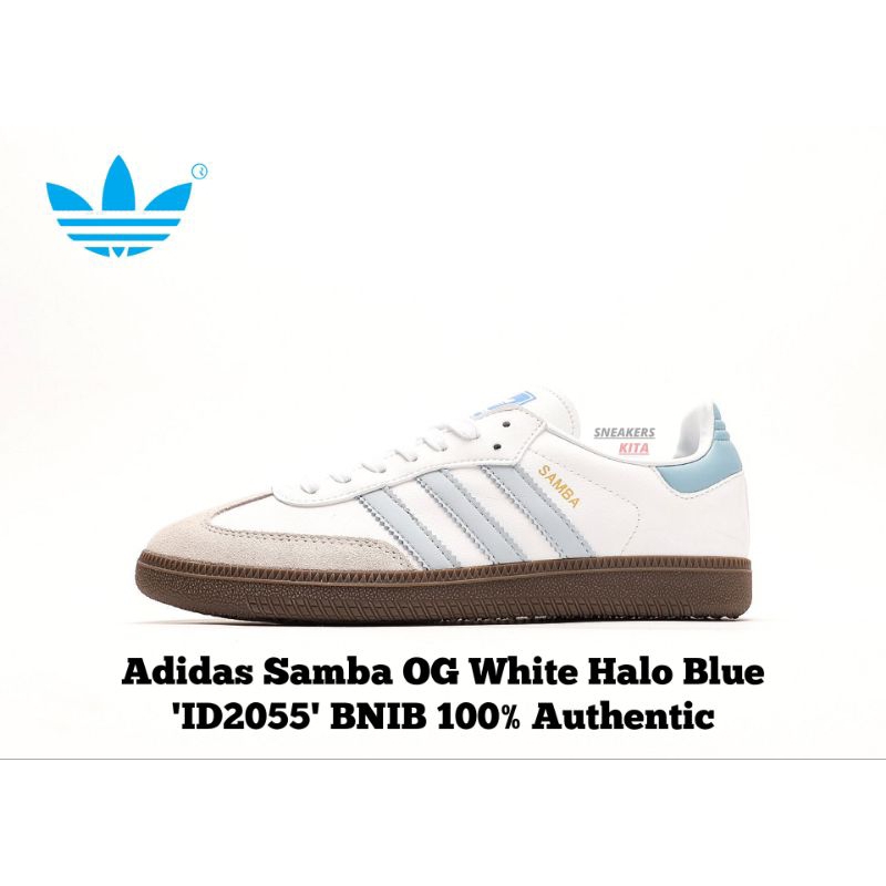 Jual Sepatu Adidas Samba OG White Halo Blue ID2055 BNIB 100% Authentic ...