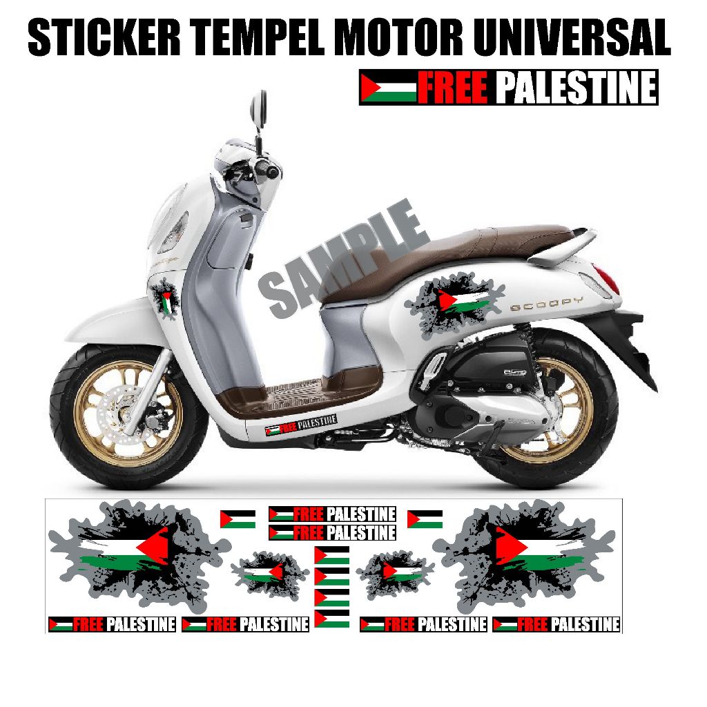Jual STIKER STICKER MOTOR UNIVERSAL FREE PALESTINE - STIKER TEMPELAN ...
