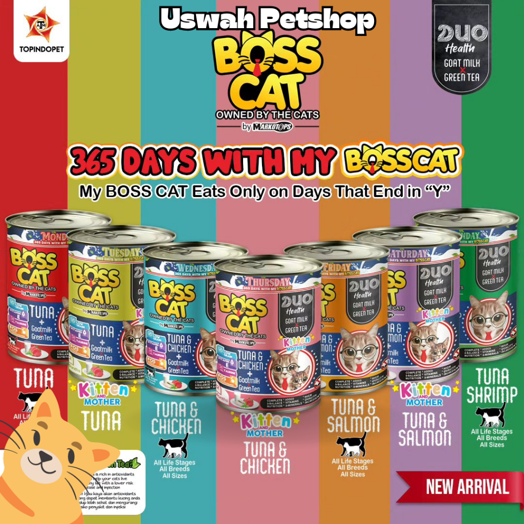 Jual Boss Cat Kaleng 380g Wetfood Tuna Shrimp Chicken Salmon Adult ...