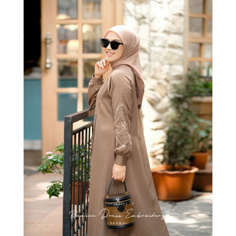 Jual Rumica dress embroidery by shararea (only dress) | Shopee Indonesia