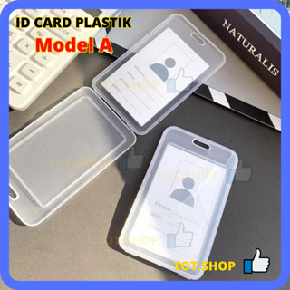 Jual ID CARD Holder Mika Name Tag Card Frame Model Box Gantungan Tempat ...