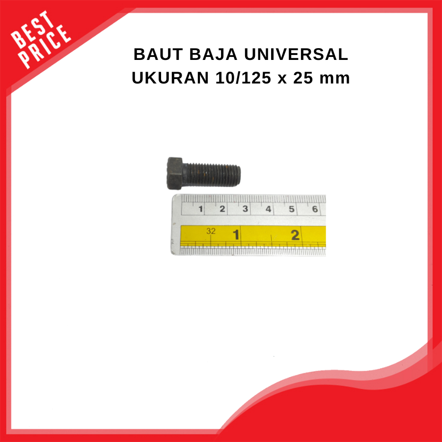Jual Baja Hitam Nut Bolt Baud Hexagonal Kepala Segi Enam Baut Baja Mur ...