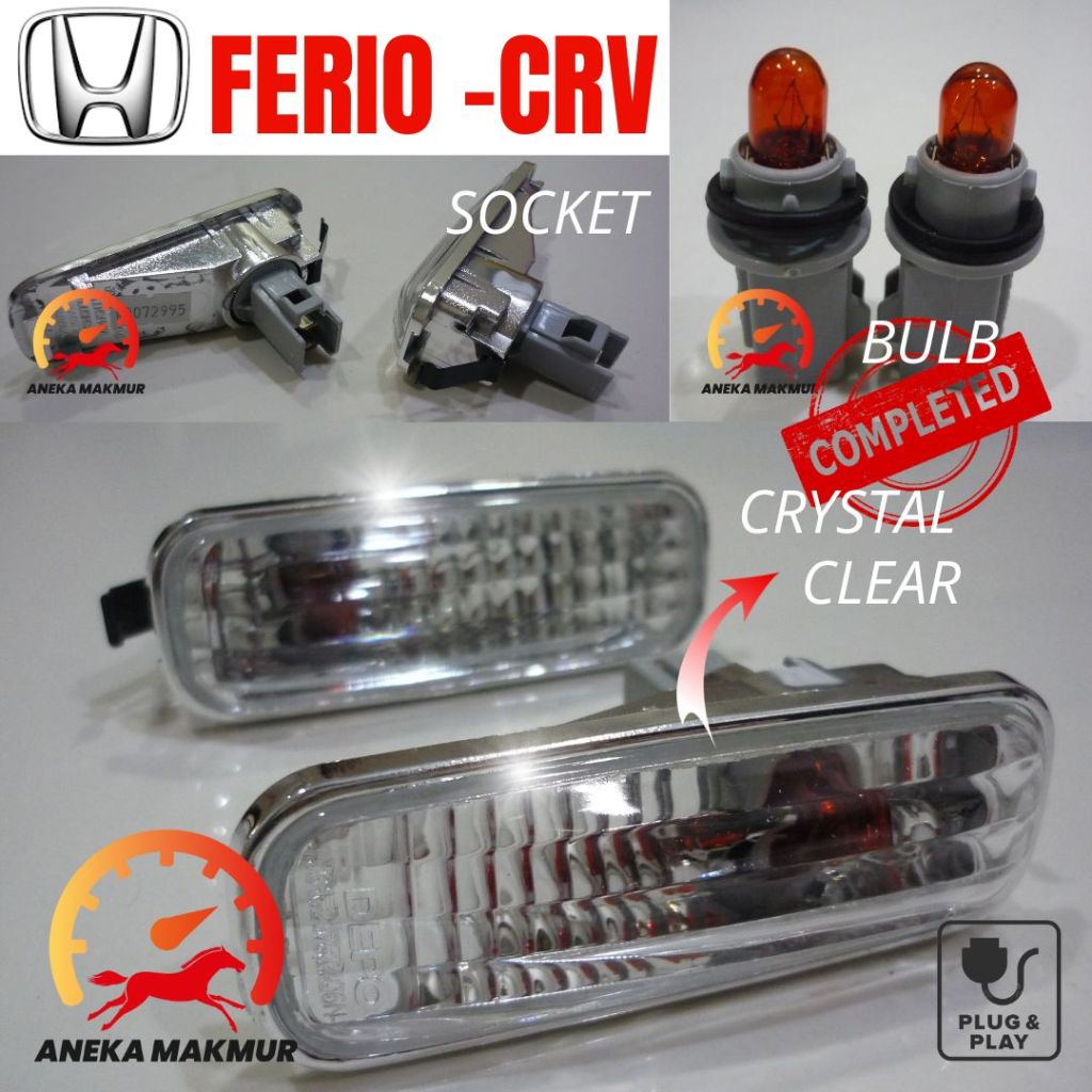 Jual LAMPU SEN FENDER SAMPING SEPASANG 2PCS HONDA CIVIC FERIO CRV GEN 1 ...