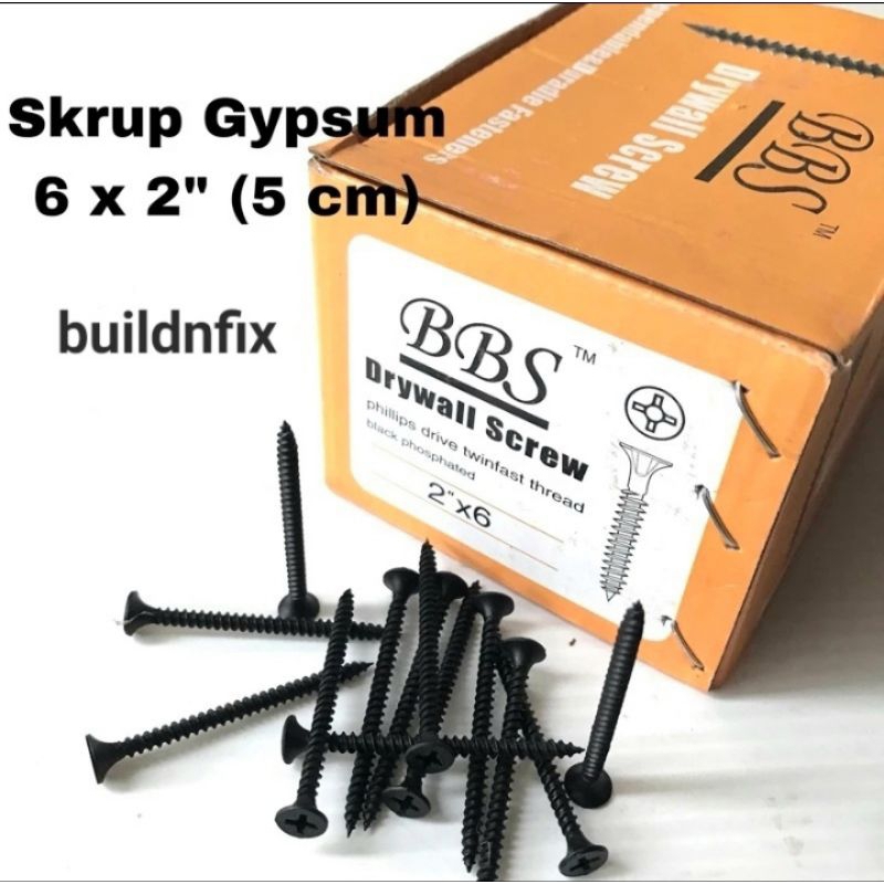 Jual [HARGA PER KOTAK] SEKRUP GYPSUM BAJA / BAUT SEKRUP KAYU DRYWALL SCREW BBS / SBS 900 GRAM ...