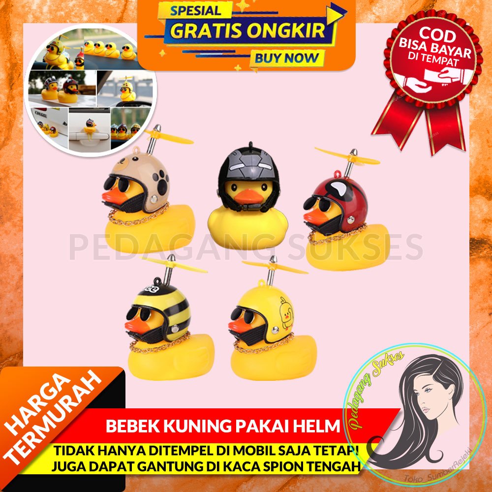 Jual [READY ALL VARIAN] BEBEK KUNING PAKAI HELM DENGAN BLADING ...