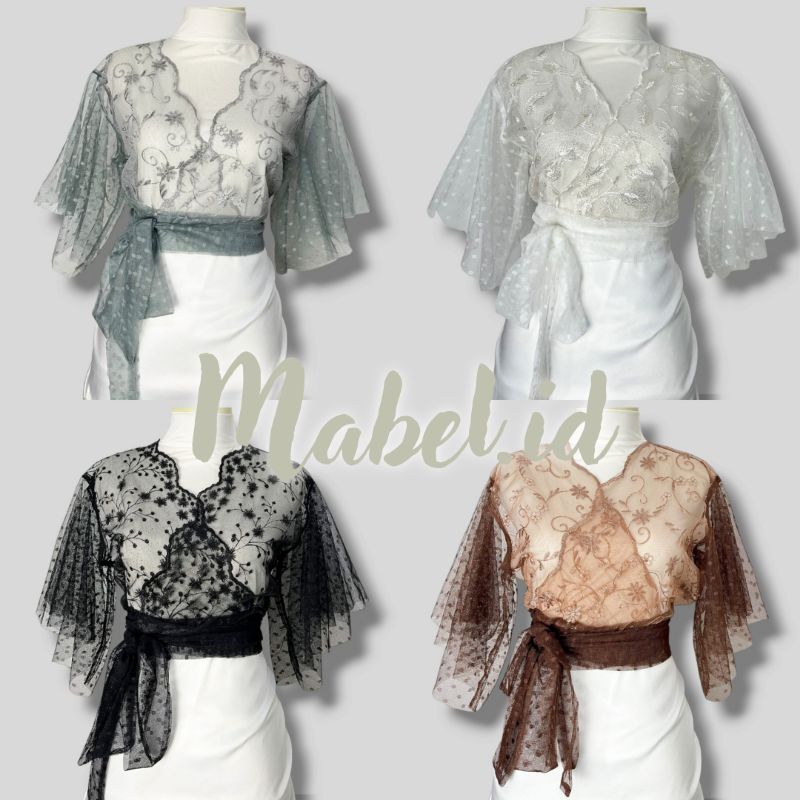 Jual Outer Brukat Crop Ikat | Kebaya Modern | Shopee Indonesia