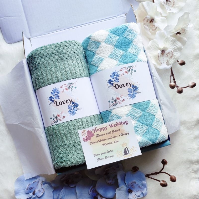 Jual Kado Wedding Handuk Couple Polos Diamond/Hampers Handuk Couple ...