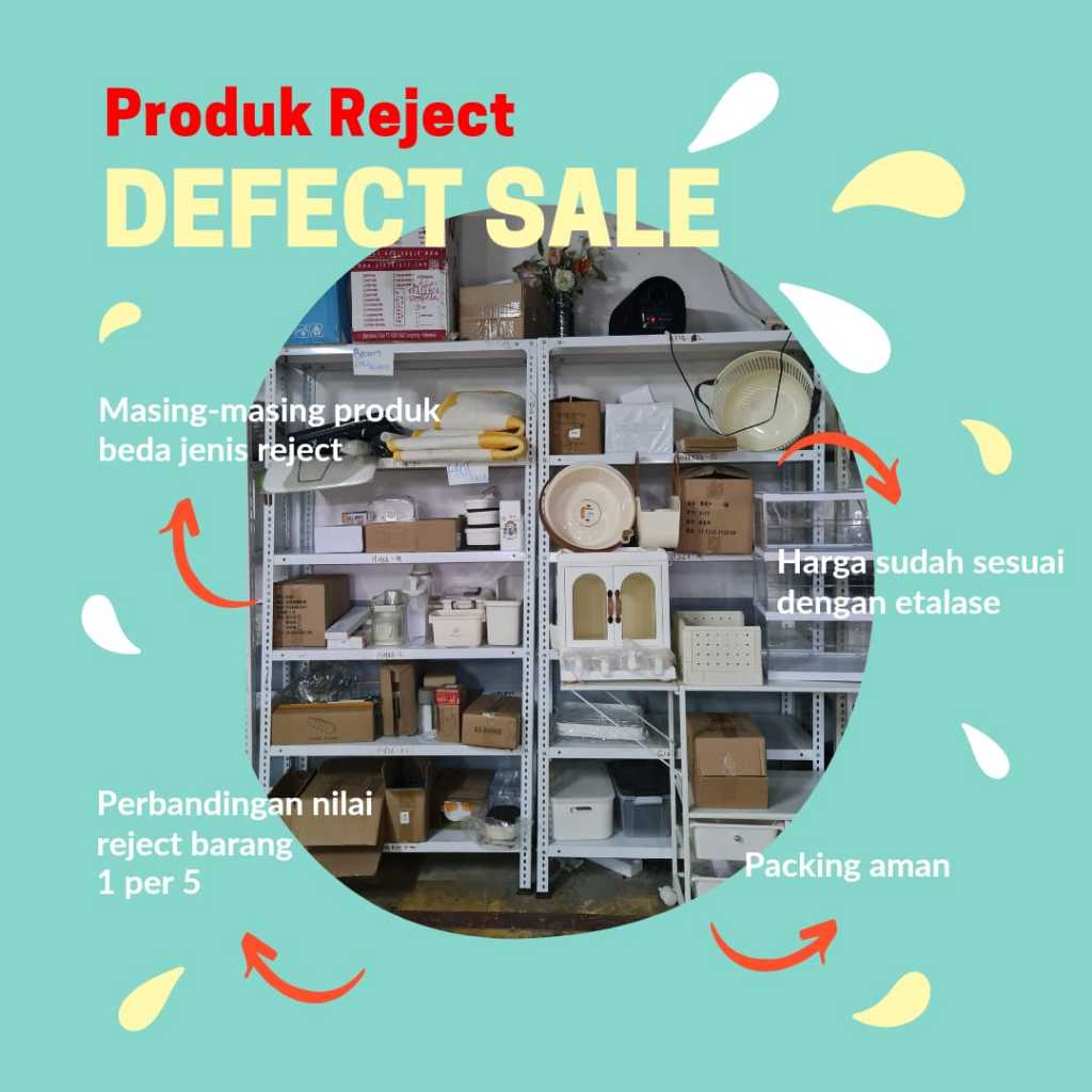 Jual DEFECT SALE Perlengkapan Dapur Rumah Kotak Penyimpanan Aesthetic Reject Baca Deskripsi ...