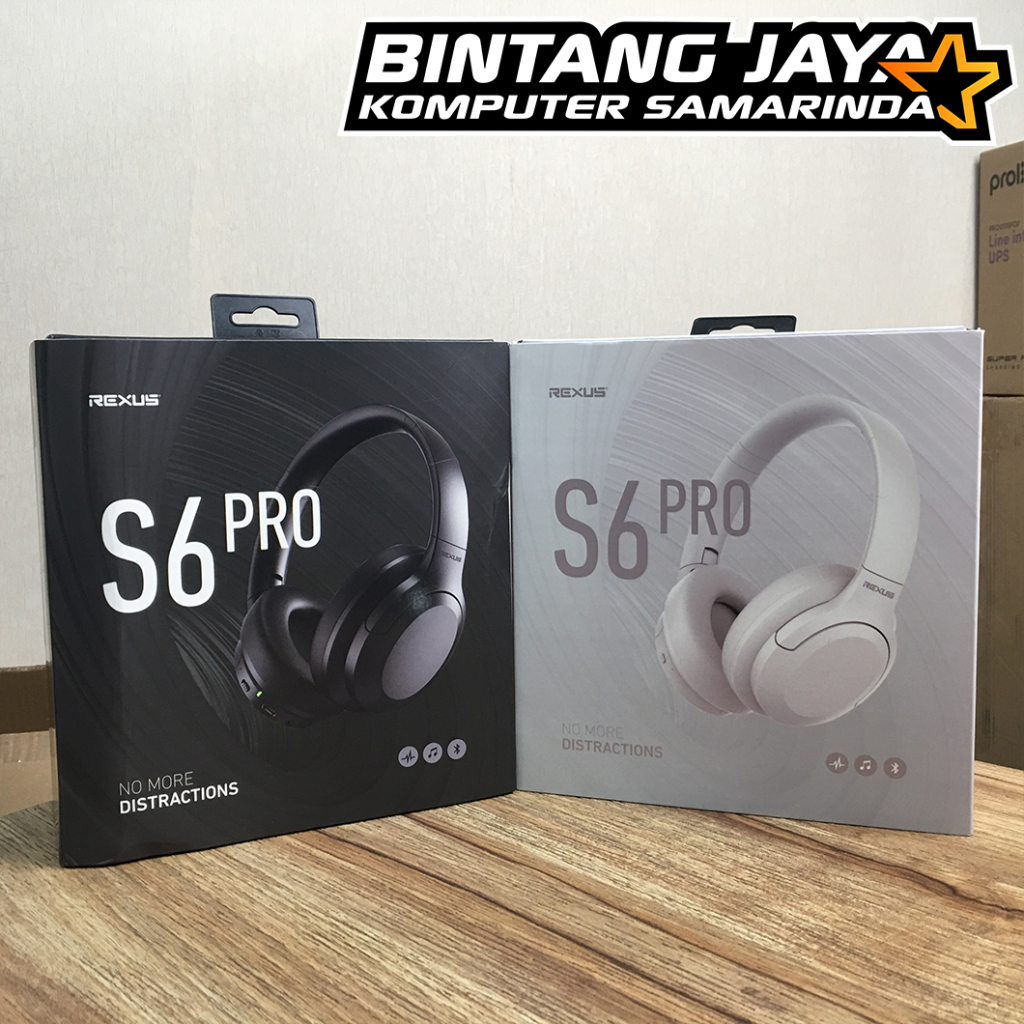 Jual Headset Wireless Bluetooth ANC Rexus S6 Pro - Black & White | Shopee Indonesia