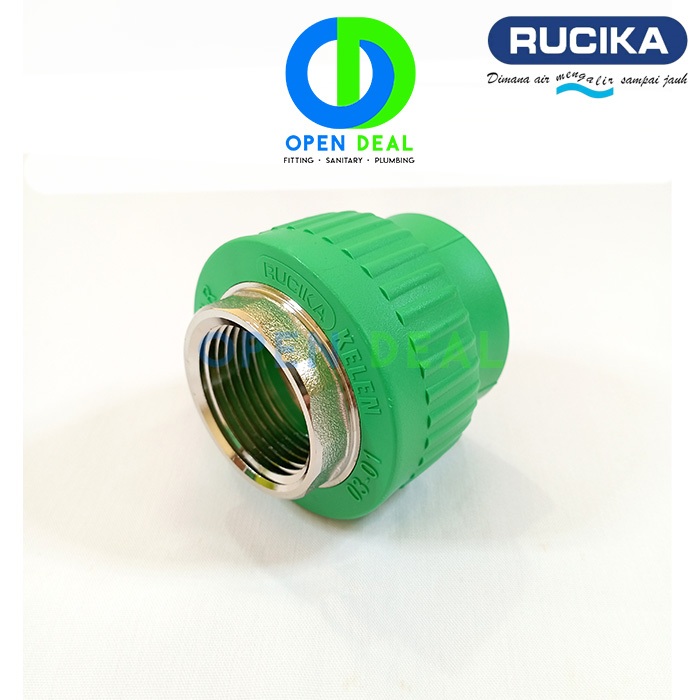 Jual Sok Drat Dalam PPR 32 x 1" in Rucika Green / SDD PPR / Fitting PPR ...