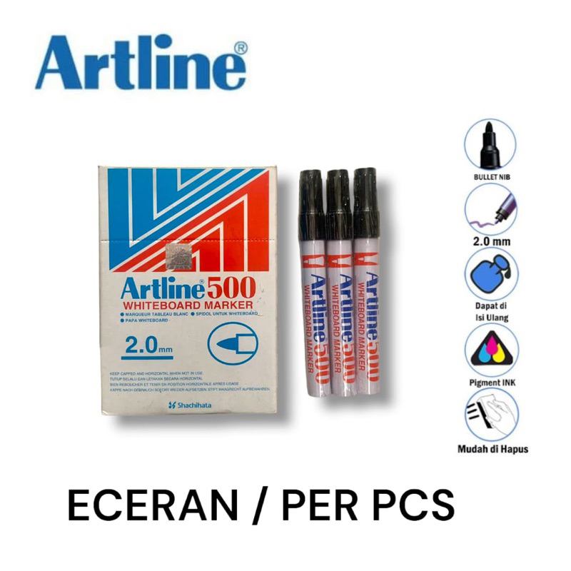 Jual Spidol Whiteboard Marker Hitam Artline EK-500 ( Eceran / Per Pcs ...