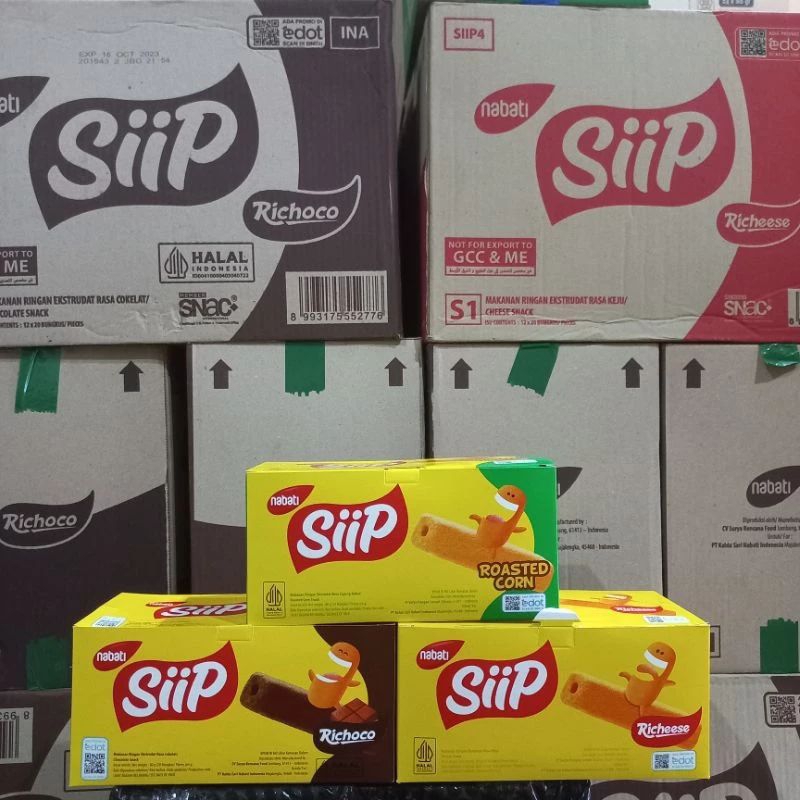 Jual Nabati Siip harga perkarton isi 12 box varian rasa random | Shopee ...