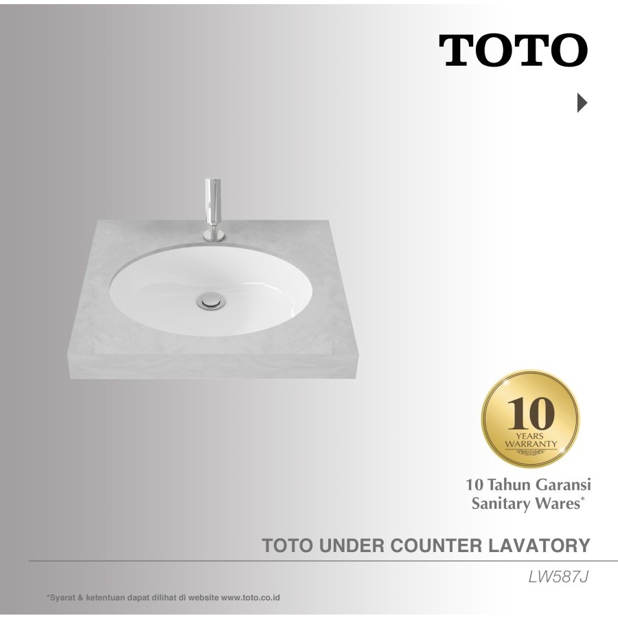 Jual TOTO Under Counter Lavatory / Wastafel LW587J | Shopee Indonesia
