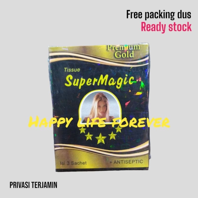 Jual Tissue / Tisu Super Magic Man Premium Gold Isi 3 Sachet | Shopee ...