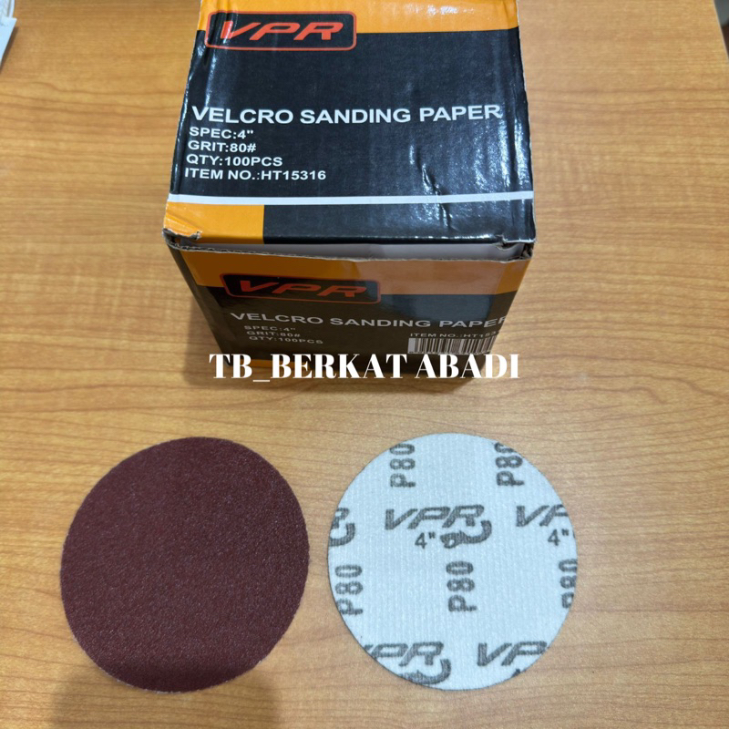 Jual PER KOTAK Amplas Bulat / Amplas Tempel / Amplas Velcro 4” Inch ...