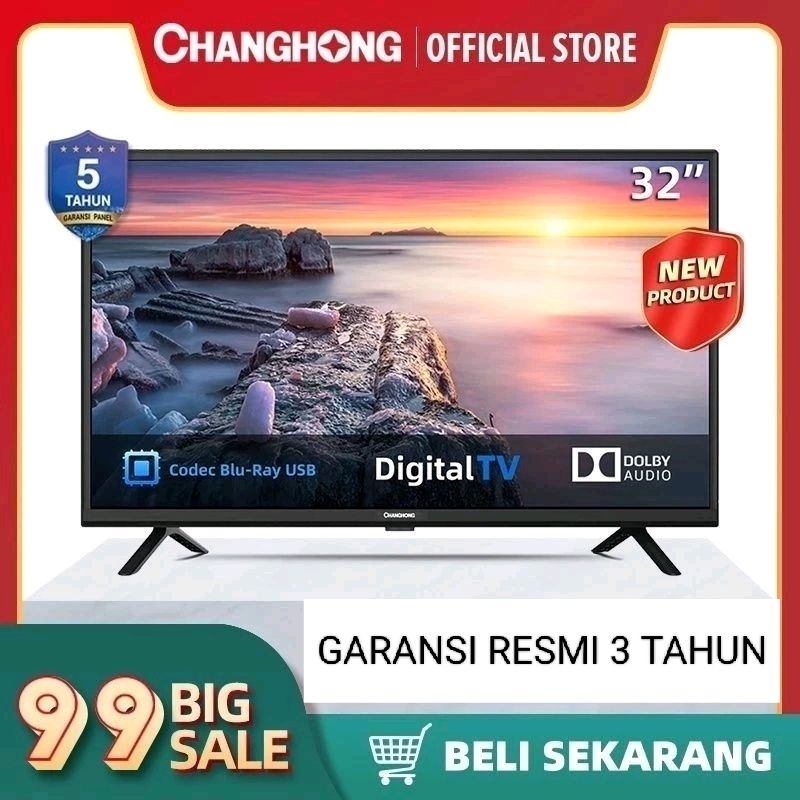 Jual TV LED CHANGHONG 32 INCH DIGITAL TV | Shopee Indonesia