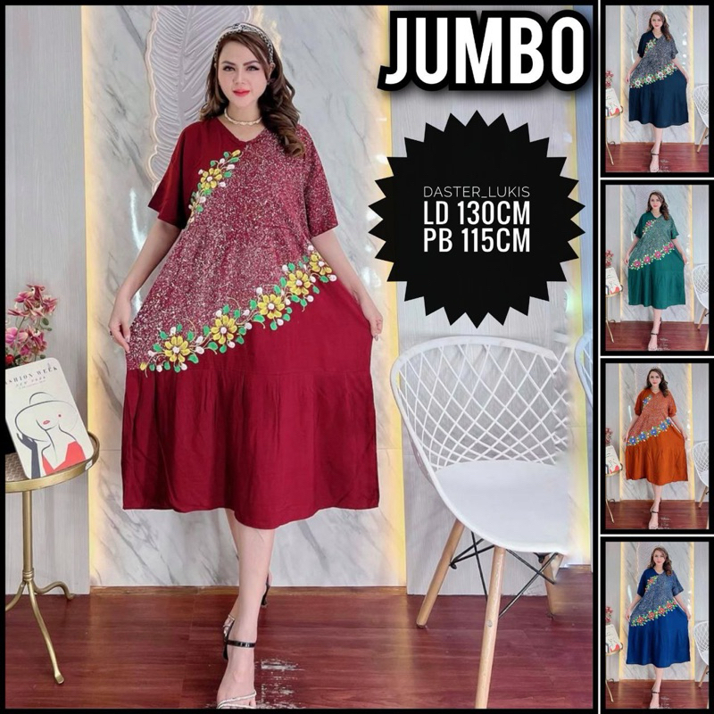 Jual KAMILA DRESS DASTER ARAB LUKIS JUMBO LD 130 DRESS LUKIS VIRAL ...