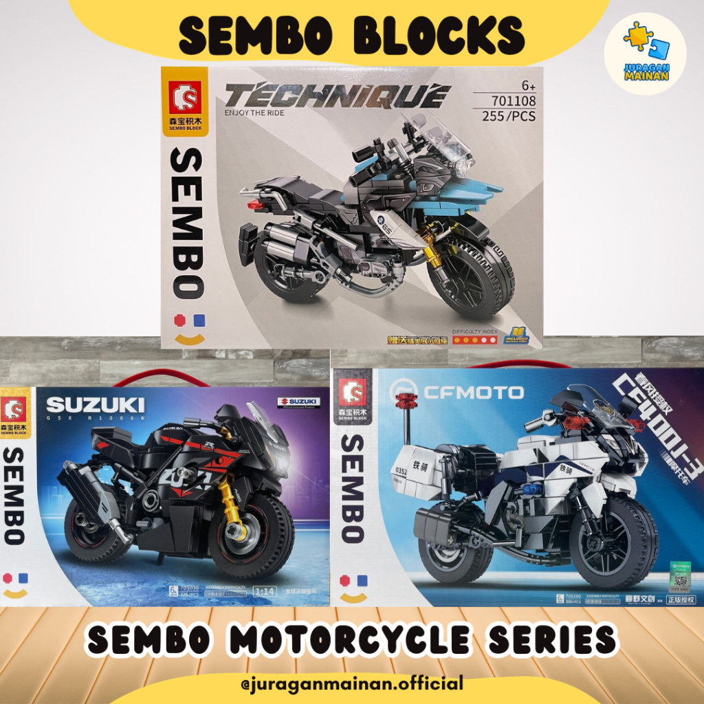 Jual SEMBO BLOCKS Motorcycle Series - Block Brick Bricks bongkar susun Motor Mainan edukasi Anak ...
