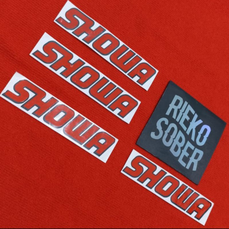 Jual Stiker Shok SHOWA Merah Cutting | Shopee Indonesia