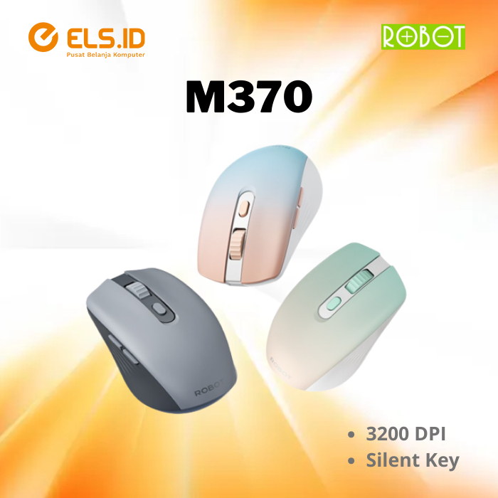 Jual Mouse Wireless Robot M370 3200 DPI Silent Key | Shopee Indonesia