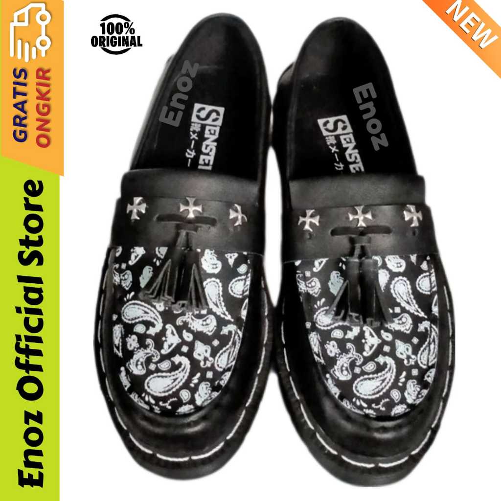 Jual Sepatu Loafers Dogmart Paisley Vintage Hitam Pria Pantofel Formal ...