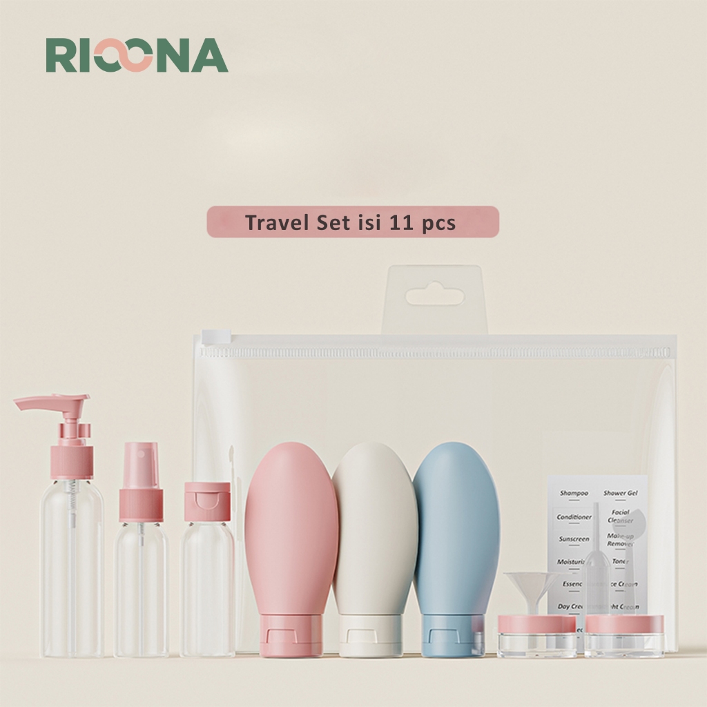 Jual Botol Travel Set Isi 11 pcs Toiletries Travel Kit | Shopee Indonesia