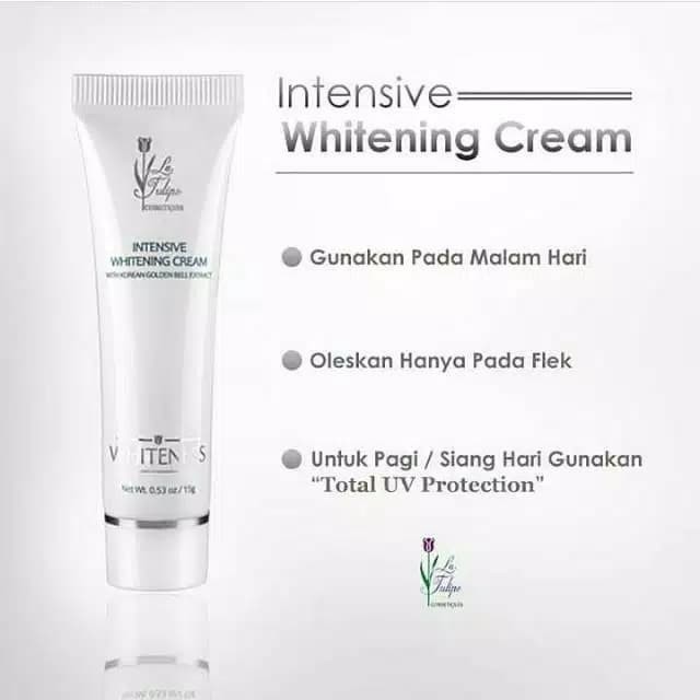 Jual La tulipe whiteness intensive whitening cream 15gr | Shopee Indonesia