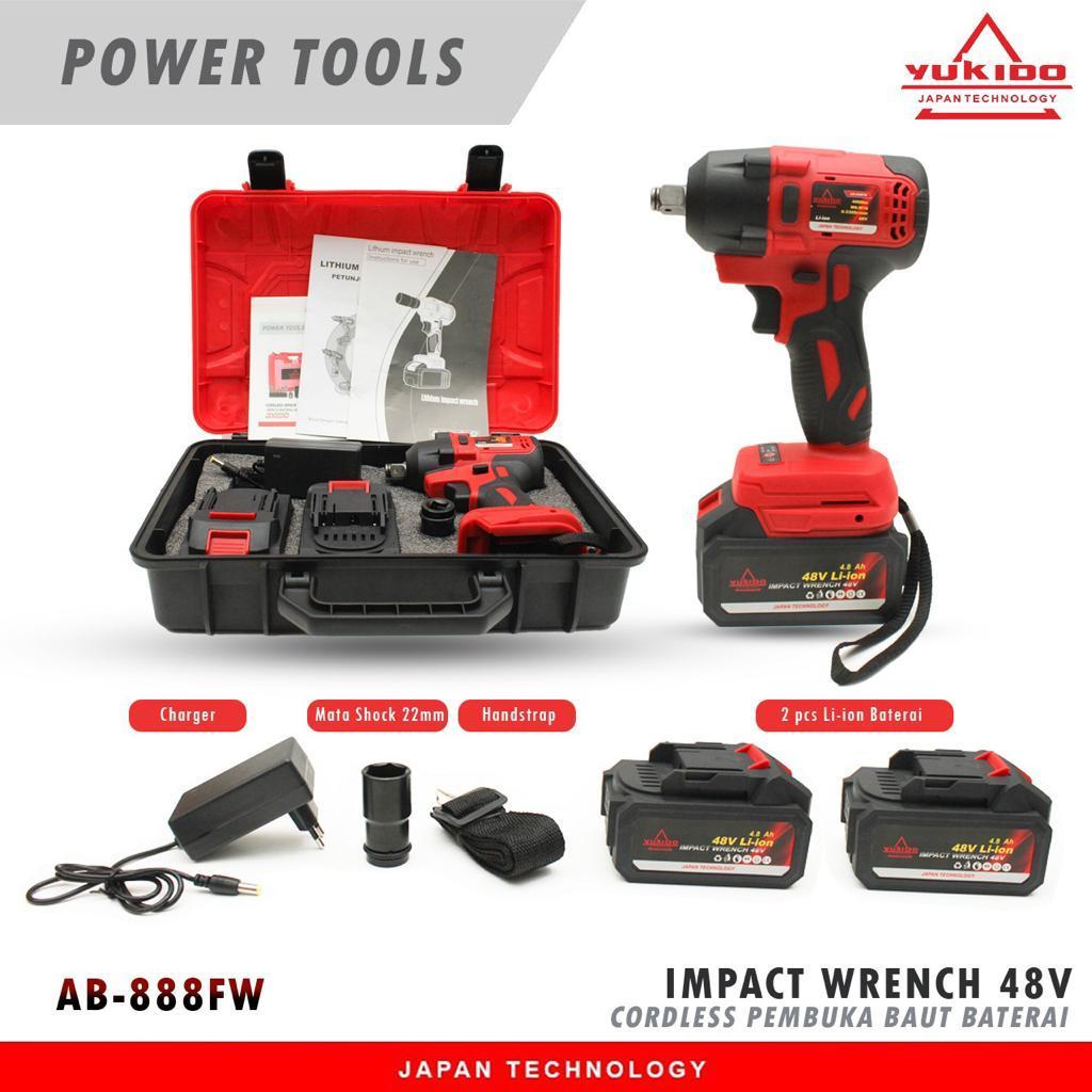 Jual MESIN BOR IMPACK IMPEK YKD JV48 JV-48 2 BATERAI SET KOMPLIT ...