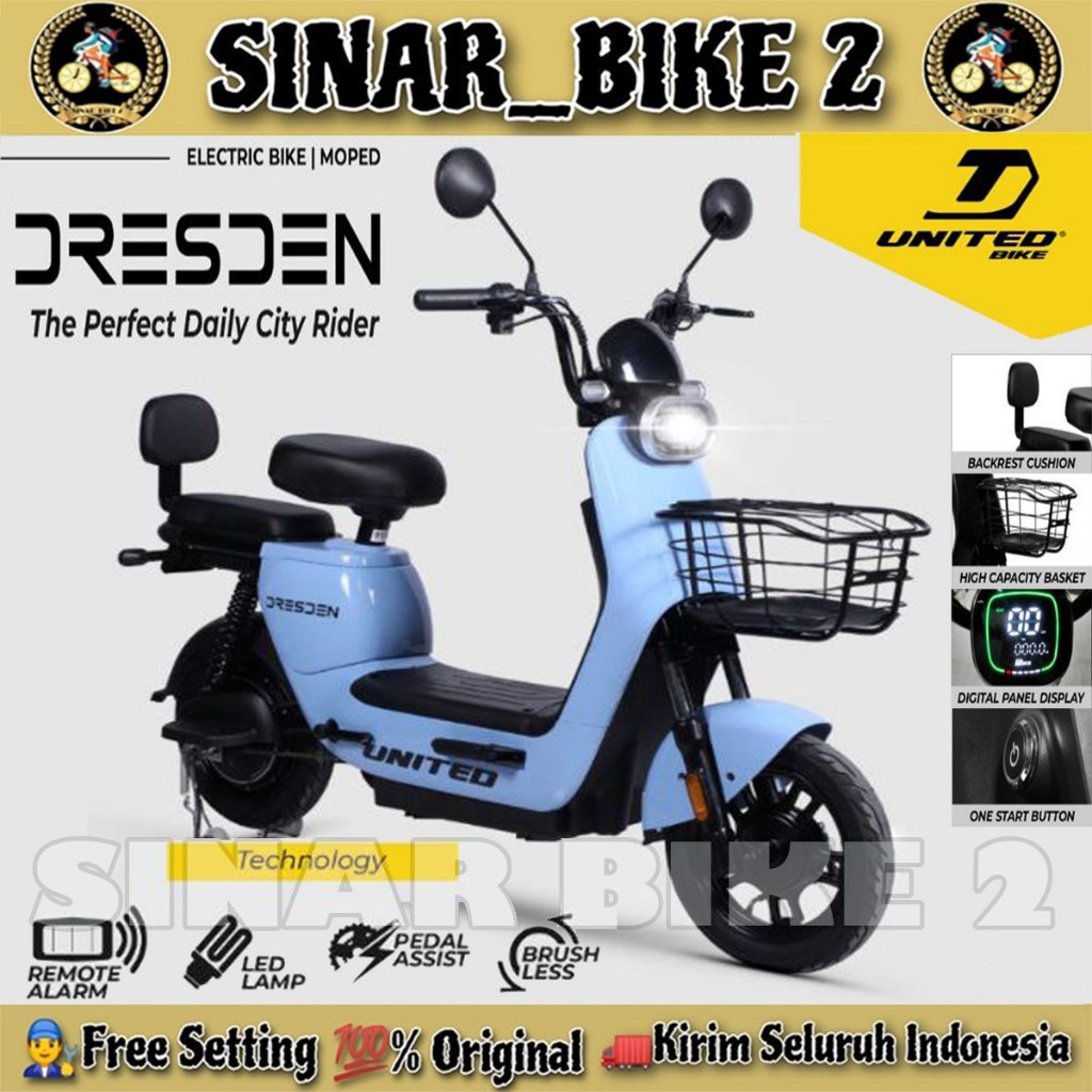 Jual Sepeda Listrik UNITED DRESDEN 600 Watt Electric E Bike | Shopee ...