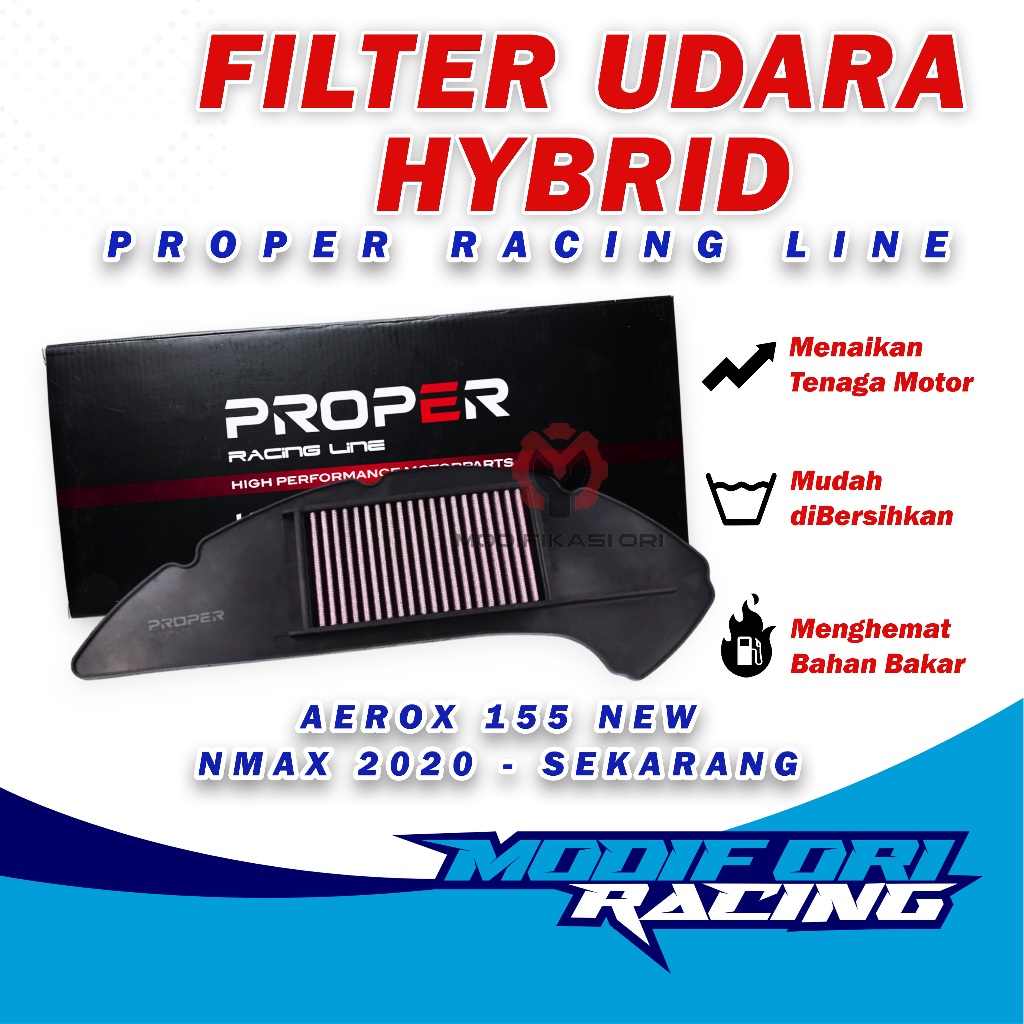 Jual NMAX NEW FILTER UDARA RACING PROPER RACING - AEROX NEW FILTER ...