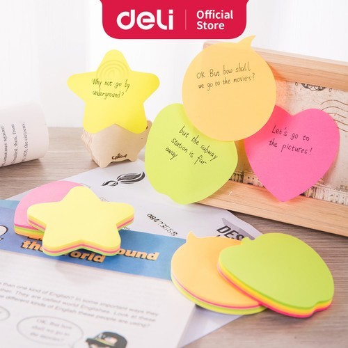 Jual Shape Sticky Note DELI Stick Up Pad Notes Deli EA03202 Memo Tempel ...