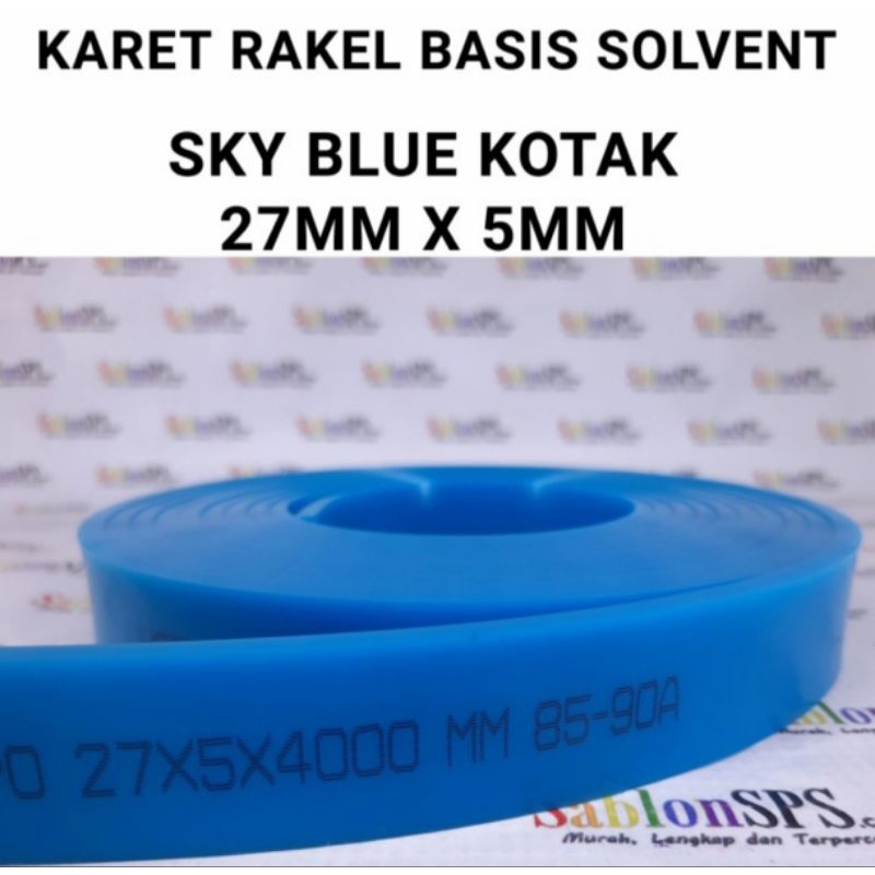 Jual KARET RAKEL SABLON SKY BLUE KOTAK 5MMX27MM | Shopee Indonesia