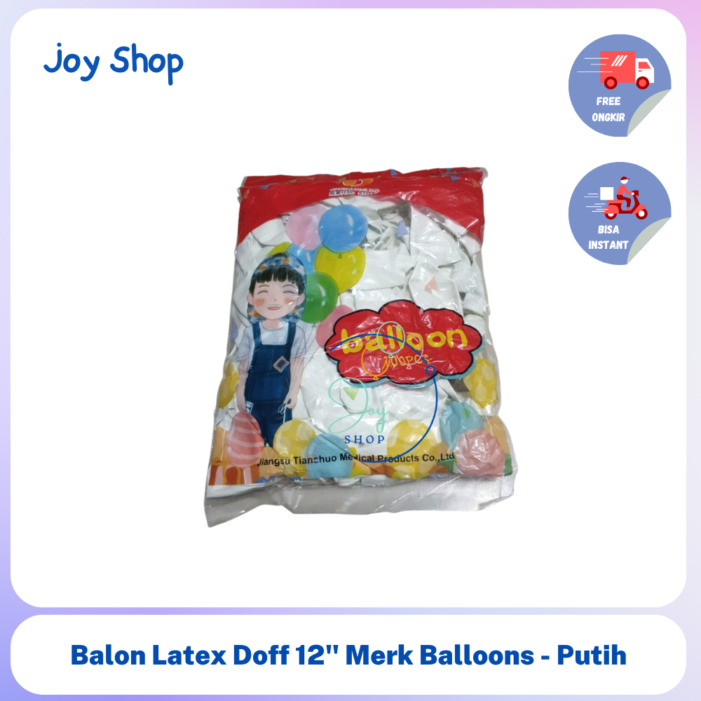 Jual Balon Latex Doff Metalik 12 inch per pak isi 100 merk balloons ...