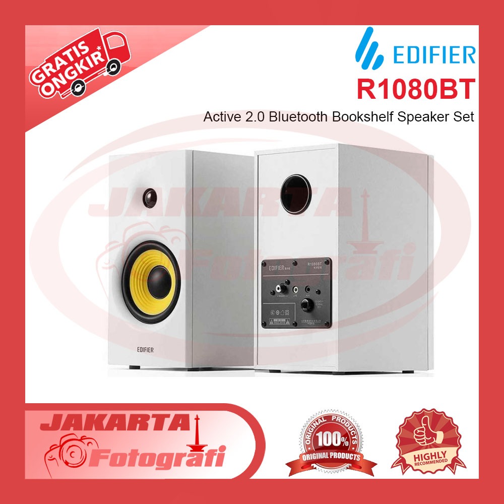 Jual Edifier R1080BT Active 2.0 Bluetooth Bookshelf Speaker Set - Putih | Shopee Indonesia